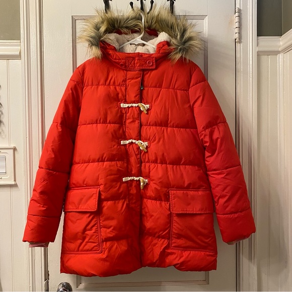 Mini Boden | Jackets & Coats | Mini Boden 516 Yrs Red Longline Padded ...